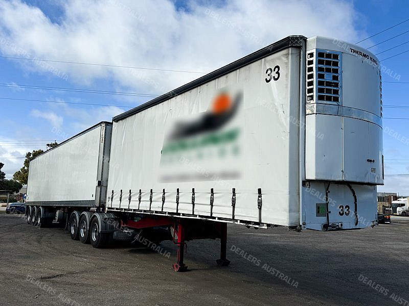 2003 Southern Cross Curtain Side A Trailer and 1999 Maxitrans Fridge ...