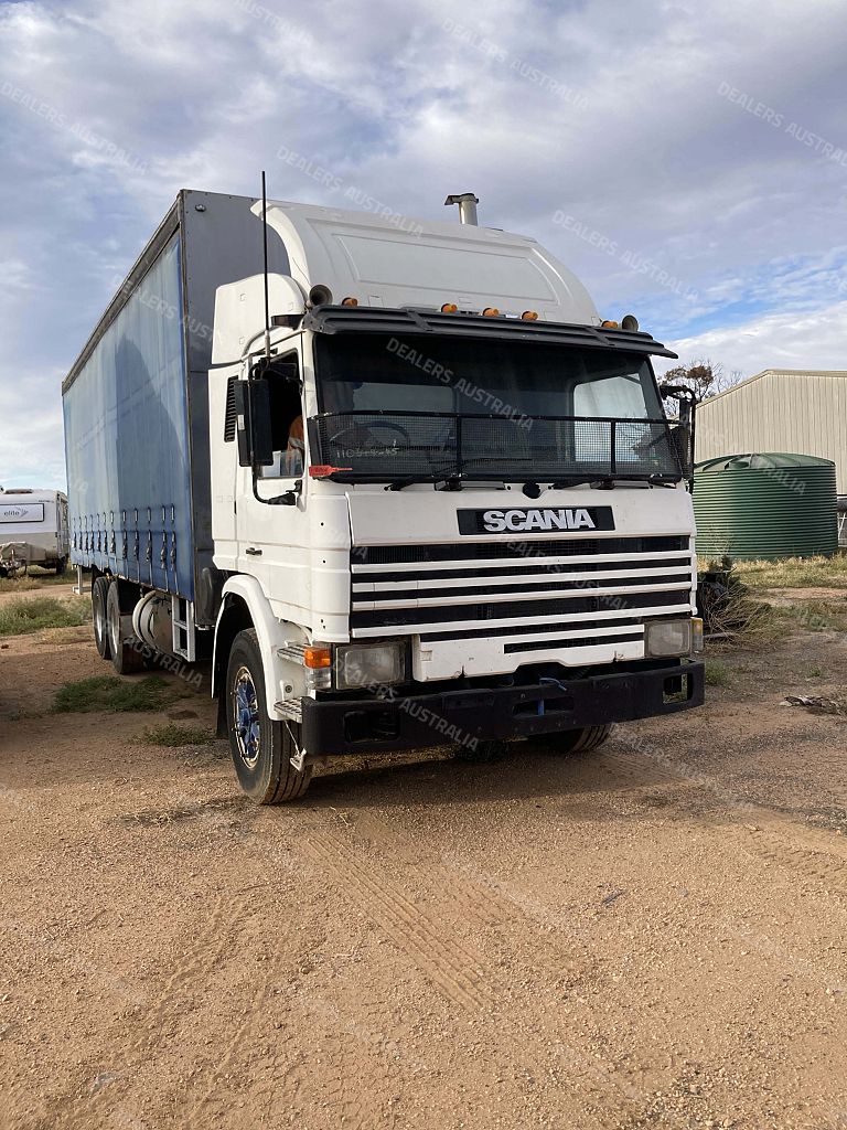 1989 Scania P93M 6x2 Lazy Axle 14 Pallet Curtain Side Truck | Truck ...