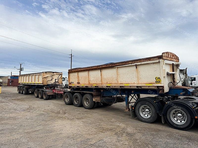 2012 Triad Side Tipper Combination With Freightmaster Cd3 3 Axle Dolly ...